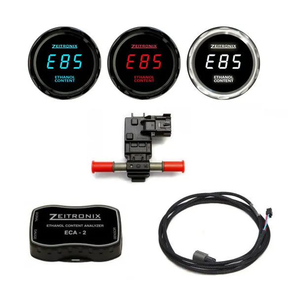 Zeitronix ECA2-BRZ ECA2 V2 Ethanol Content Analyzer Kit w/Sensor, Gauge ...