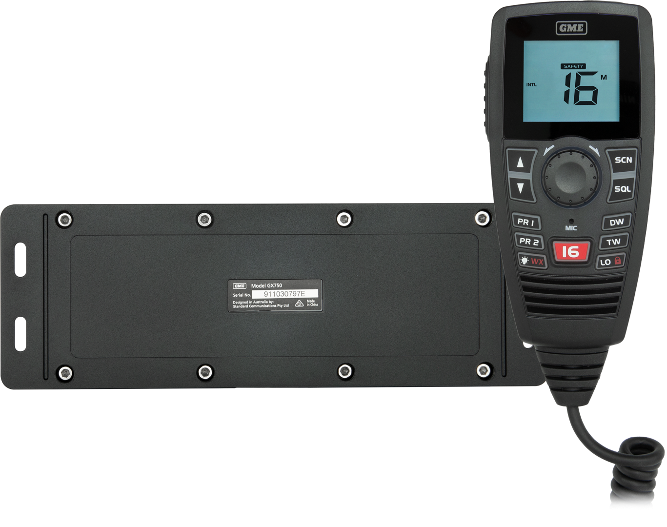GME GX750-XPX Black Box VHF Marine Radio